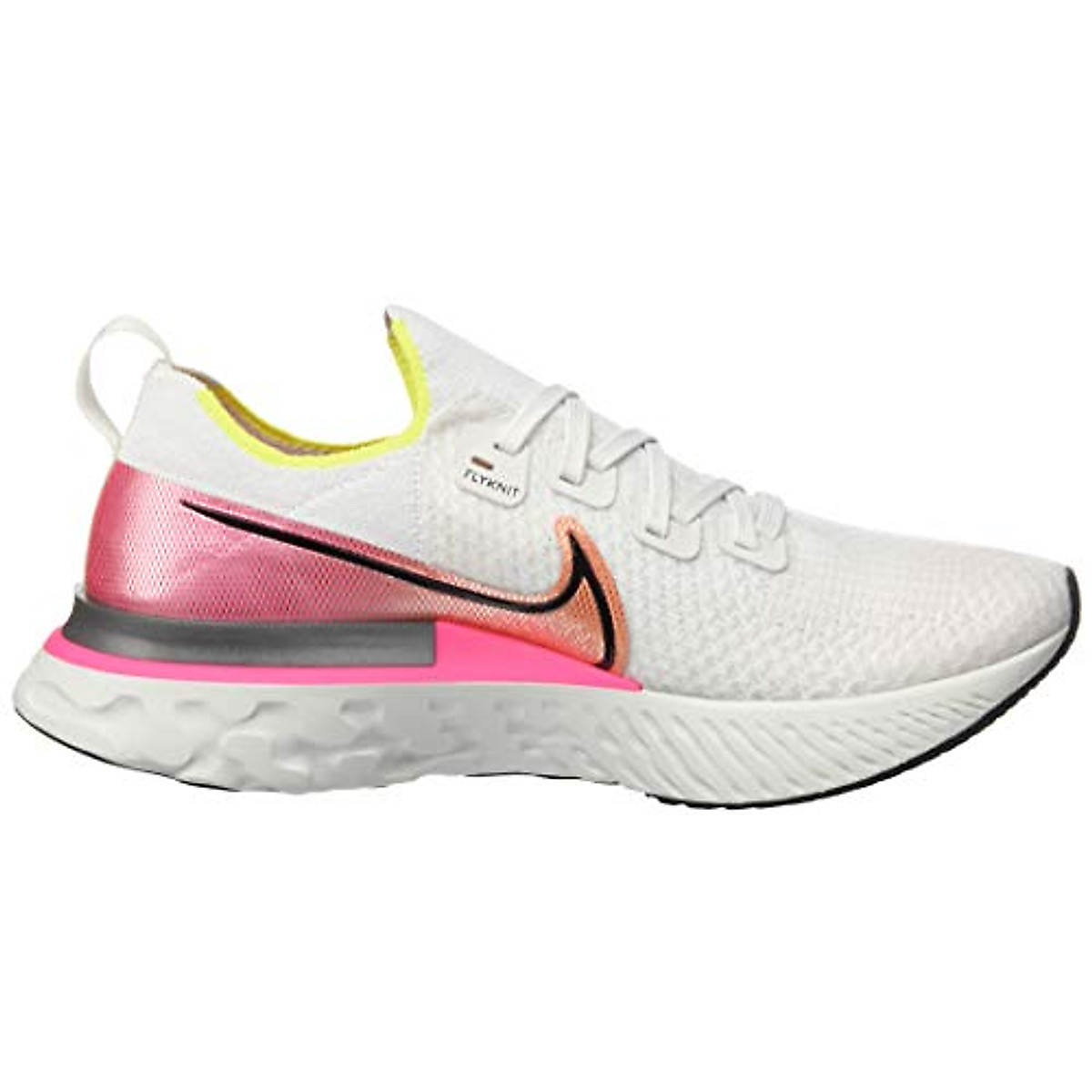 Nike React Infinity Run Flyknit Women's Running Shoe Platinum Tint/Black-Pink Blast Size 8.5