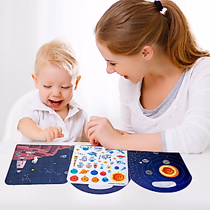 Sank Portable Jelly Quiet Book, Toddler Busy Book, 6 Themes Preschool Learning Activities Quiet Book, Preschool Activity Learning Books for Babies/Toddlers Ages 3-6