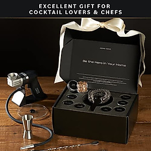 Smoking Gun, Smoke Gun for Cocktails - Cocktail Smoker Kit & 8 Wood Chip Flavors - Drink Smoker Infuser Kit - Indoor Smoker Drink Smoker - Smoking Gun Food Smoker, Old Fashioned Smoker Kit for Whiskey