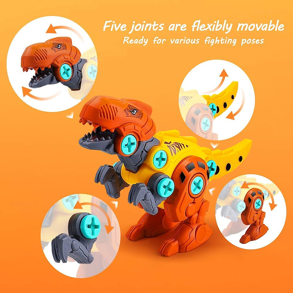 AceList Kids Toys Dinosaur Toys for 3 4 5 6 7 8 Year Old Baby Boys & Girls-Dinosaur Building Sets, Take Apart Dinosaur Toys for Kids-Educational Toys, Birthday for Toddlers