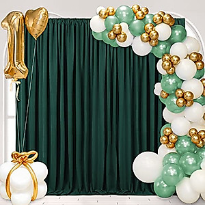 Polyester Backdrop Green Backdrop Curtain for Parties Photo Backdrop 10x8Ft Wedding Baby Shower Photography Background Photo Decor