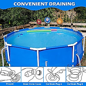 Lovinouse 12FT x 30 Inch Above Ground Swimming Pool, Metal Frame Swim Pools for Yard, Outdoor Summer Fun (12ft x 30 inch)