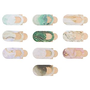 Mobestech 10Pcs Laptop Camera Cover Marble Pattern Slide Laptop Webcam Cover Slide Web Cam Privacy Cover Camera Sticker for Laptop, PC, and More Accessories