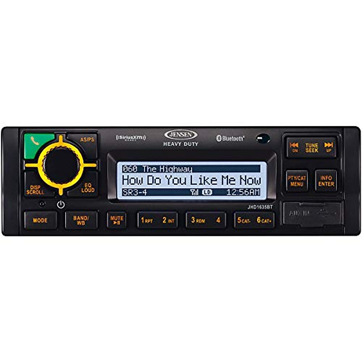 JENSEN JHD1635BTB AM/FM/WB/iPod & iPhone ready/SiriusXM/Bluetooth Stereo , Black