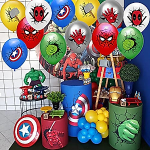 36 pcs Birthday Balloons For Superhero,Hero Theme Party Supplies Kid's Party Decorations.