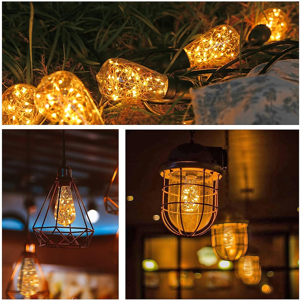 St19 Decorative String Light Bulbs,Led Fairy Bulb,1W Equivalent To 15W Incandescent Bulbs,Suitable For Liveing room,bedroom,Courtyard light String bulbs,warm white 2200K,E26 base,120V/AC(6PACK)