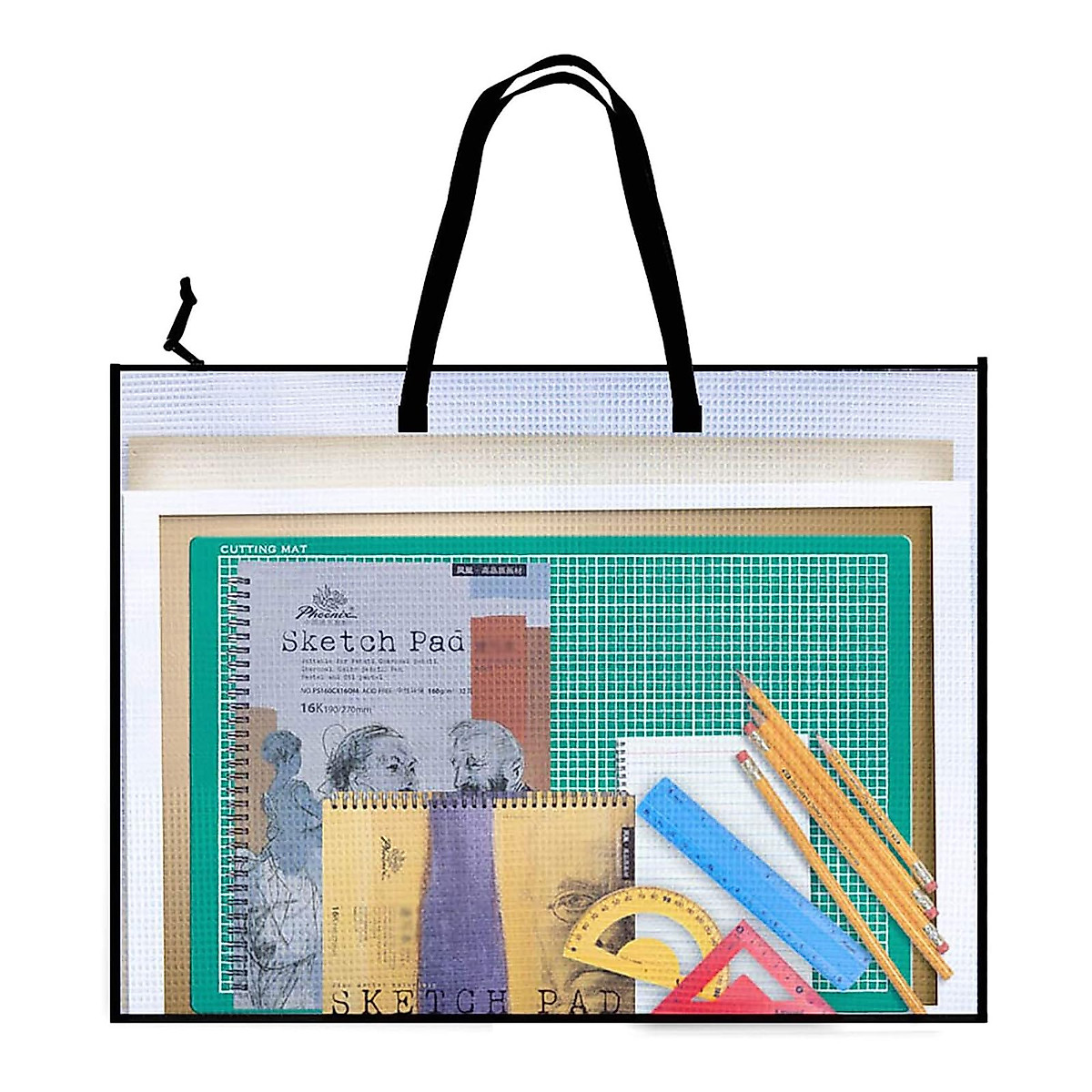 LKIRYUF Project Bag Heavy Duty Poster Bag With Carry Handles Waterproof Artist Carry Bag For Artists