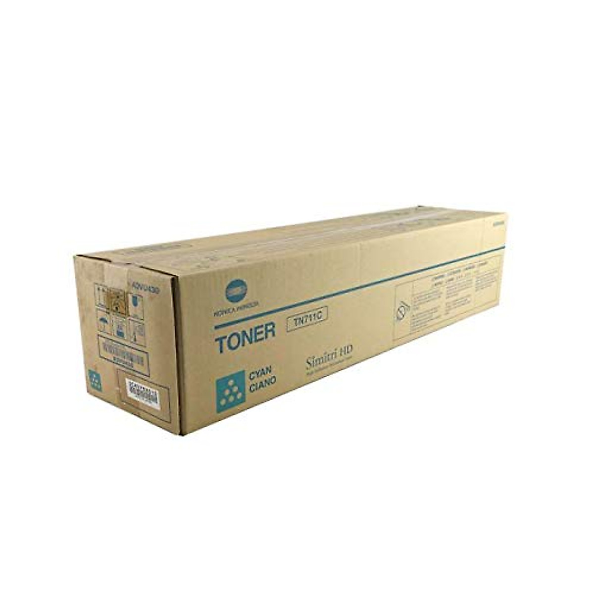 Konica-Minolta Cyan Toner Cartridge, TN711C, 31500 Yield (A3VU430)