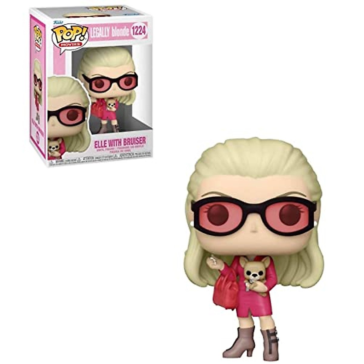 POP Legally Blonde - Elle Woods with Bruiser Funko Vinyl Figure (Bundled with Compatible Box Protector Case), Multicolor, 3.75 inches