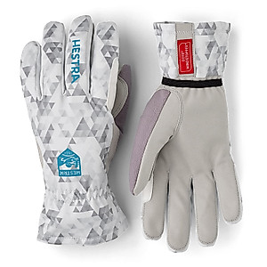 Hestra Unisex Windstopper Touring 5-finger Glove - Offwhite Print - 8