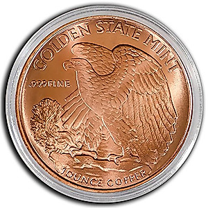 Pack of 10 Walking Liberty 1 oz Copper Round Medallion in Protective Capsules