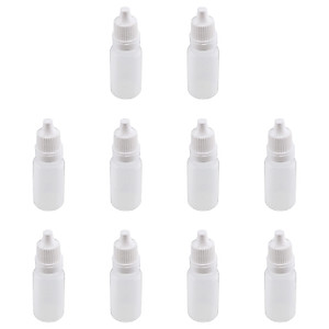 Othmro 30Pcs 0.34oz/10ml White Translucent Plastic Portable Liquid Dropper Bottles Empty Squeezable Eye Liquid Dropper Bottles Containers with Caps