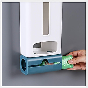 PMUYBHF Kitchen Plastic Grocery Bag Holder and Dispenser,Hanging Garbage rack,Garbage storage box Organizer,Wall Mounted for Dispenser Home Cabinet Living Room (B)