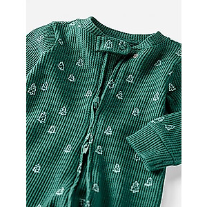 little planet by carter's unisex-baby Sleep and Play made with Organic Cotton, Green Tree, 3 Months