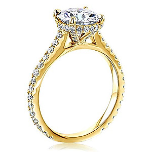 Kobelli 2ct Round Moissanite Fancy Hidden Halo - white-gold / 5.0 G-H