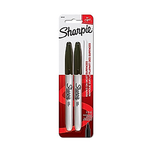 Sharpie 30162PP Fine Point Permanent Markers, Black, Permanent Ink, Ink Dries Quickly and Resists Both Fading and Water, Blister of 2 Markers, Pack of 3 Blisters, 6 Markers Total