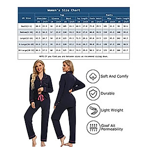 Leikar Pajama Set For Women Soft Long Sleeve Long Sleeve Sleepwear Pjs Lounge Sets