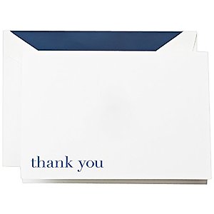 Crane & Co. Bodoni Blue Thank You Note (CT1511)