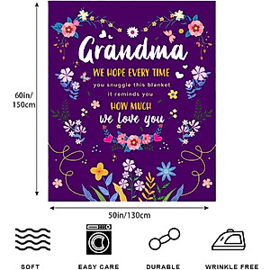 AISDE Grandma Gifts Blanket, Birthday Gifts for Grandma, Grandma Birthday Gifts, Vacation Gifts for Grandma, Grandma Gifts Ideas, Grandma Gifts from Grandkids