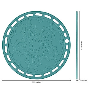 Smithcraft Silicone Trivets Mats Big Round Silicone Pot Holder Hot Pads and Trivets for Hot Dishes and Hot Pots, Hot Mats for Countertops, Tables, Spoon Rest Small Place Mats Set of 3 (Beige)