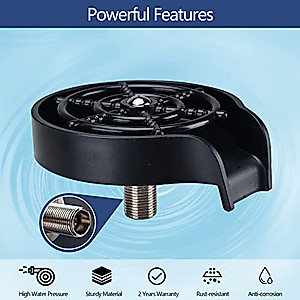 Matte Black Glass Rinser for Kitchen Sinks Cup Rinser, Faucet Bottle Washer Glass Washer Cleaner with Hose, Kitchen Sink Accessories for Bar Sink