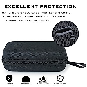 XORDING® Carrying Case Compatible with Backbone One, Nylon Hard Shell, Large Protective Carrying Case, with a Wristband, Keychain and net Pocket for Accessories (Black/Red)
