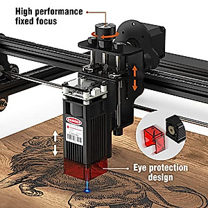 LE400PRO Laser Engraver, 50W High Accuracy Laser Engraving Machine with 400x400mm Large Working Area, 5.5-6W Laser Power Engraver and Cutter for Wood, Metal, Acrylic, Leather