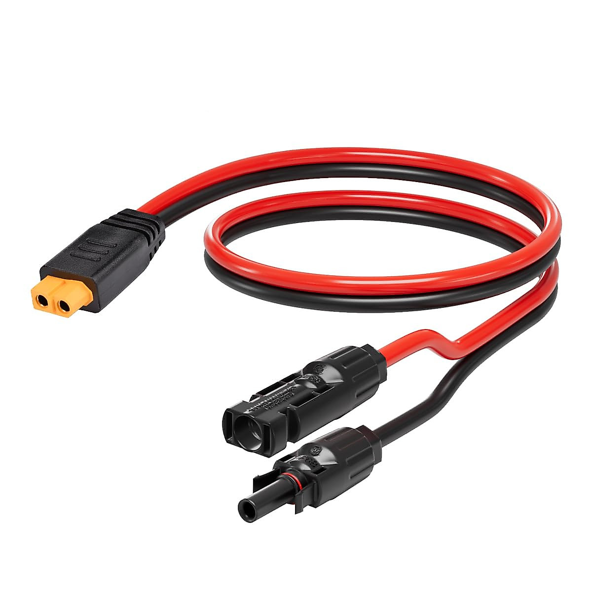 LIOFYN Solar to XT60 Connector Cable 10AWG 2FT Solar Panel Connector to XT60 Charging Cable for RV Portable Power Station Solar Panels