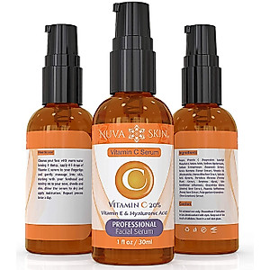 Vitamin C Serum for Face - Face Serum Vitamin C and Hyaluronic Acid, Anti Aging serum, Brightening Serum, Brightening Face Serum with Vitamin C Oil, Facial Serum for Collagen Production & Reduced Acne