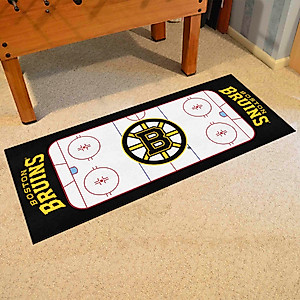 FANMATS NHL Boston Bruins Nylon Face Football Field Runner , 30"x72"