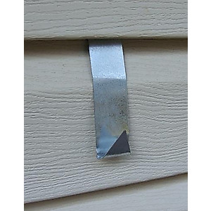 Galvanized Metal Siding Decor Hook Used to Display Your Barn Star or Other Holiday Decorations. Holds About 15 Pounds with Easy Installation, Does Not Require Bolts, Screws or Nails. No Tools Required. Amish Handmade of Galvanized Metal to Avoid Rust That
