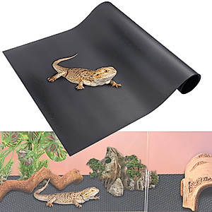 MEWTOGO Reptile Carpet, Bearded Dragon Tank Accessories, Reptile Terrarium Carpet Substrate, Non-Adhesive Durable Reptile Mat for Leopard Gecko Lizard Snake Tortoise, 17'' x 39''
