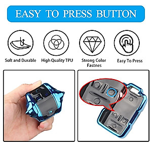 MILD EAST for Chevy Key Fob Cover with Keychain,Car Key Case Shell Protector for Chevrolet Chevy Silverado Colorado GMC Sierra Canyon Yukon Tahoe Suburban