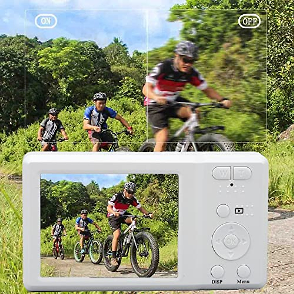 Autofocus Digital Camera, Point and Shoot Flash 56MP 4K 20X Camera High Definition for Travel (Silver)