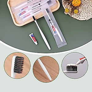 Xuezoioy Disposable Toothbrushes with Toothpaste Pack of 30,White Individually Wrapped Disposable Travel Toothbrush Kit in Bulk for Homeless,Nursing Home,Shelter,Hotel,Charity