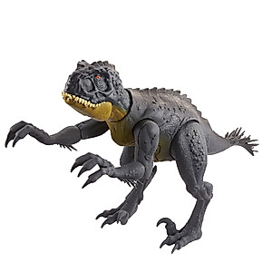 Mattel Jurassic World Toys Slash ‘N Battle Scorpios Rex Action & Sound Dinosaur Figure Camp Cretaceous with Movable Joints, Slashing & Tail Whip Motions & Roar Sound, Kids Gift Ages 4 Years & Up