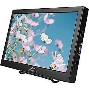Kenowa 13.3 inch Portable Monitor, PC 16:9 Display with HDMI VGA External Screen for Raspberry pi/Computer/Laptop/PS3/PS4 Xbox,Built-in Stand,HD Resolution 1366x768 60HZ