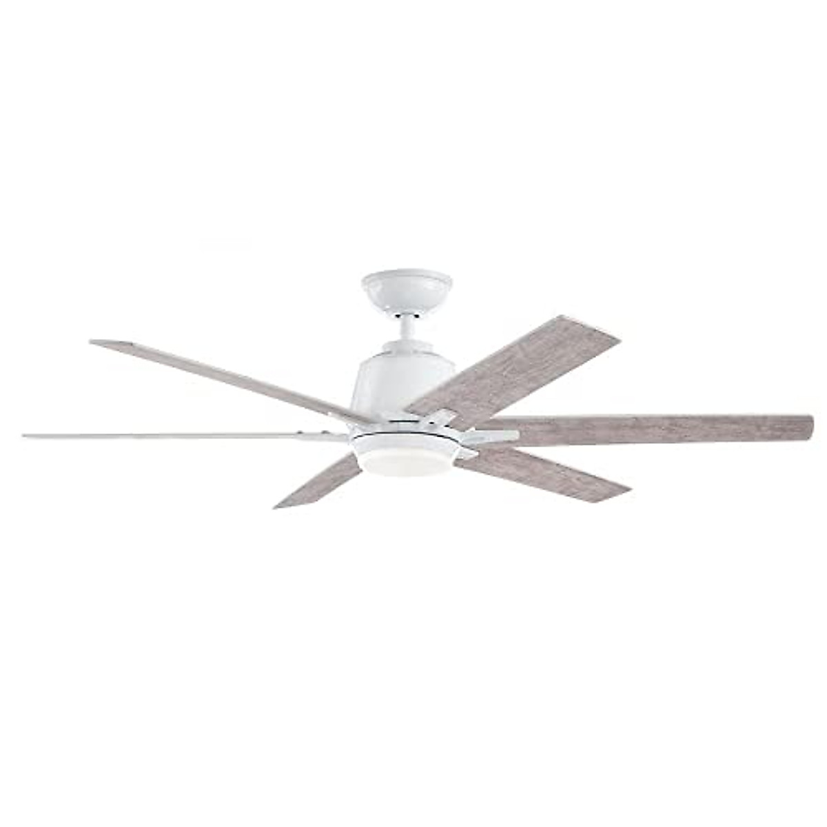 Home Decorators Collection YG493A-WH Kensgrove 54 in. Integrated LED Indoor White Ceiling Fan with Light Kit and Remote Control