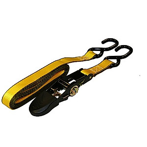 Everest Premium Ratchet Tie Down – 4 PK – 1 IN – 10 FT – 300 LBS Working Load – 900 LBS Break Strength – Cambuckle Alternative – Cargo Straps Perfect for Moving Appliances, Lawn Equipment and Motorcycles