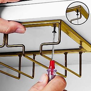 YFQHDD Wine Glass Rack Metal Goblet Holder Hanging Wine Glass Rack for Bar Kitchen Home Storage Tool