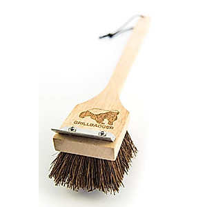 GRILLBADGER. The Safer Grill Cleaning Brush. All Natural. No Metal bristles.