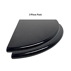 Premium Quality Absolute Black Granite Corner Shelf (Shower Caddy) Both Side Polished 9 Inch Maintenance Free, Stain Resistant (2 - Pack)