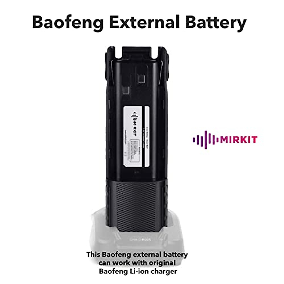 MIRKIT 3800 mAh UV82 Battery BL-8 7.4V Li-ion Compatible with Baofeng UV-82 MK3/5 UV 82HP UV 82 UV 82C Gmrs V1 MURS V1 Baofeng Accessories Baofeng Extended Battery Radio