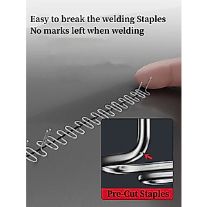 1400PCS Plastic Welding Kit, Plastic Welder Staples, with Storage Box, Plastic Welding Staples, 6 Different Shapes Plastic Welder Kit, Stainless Steel Pre-Cut Plastic Welder Plastic Repair Kit