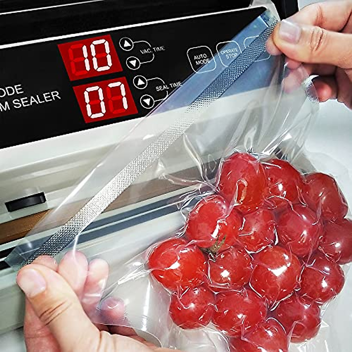 MAGIC SEAL Chamber Vacuum Sealer Bags Rolls, Clear 12’’×50’ Smooth Flat Rolls 2 Pack, BPA Free Great for Food Vac Storage or Sous Vide, Puncture Prevention, Commercial Grade (12''x50'-2 rolls)