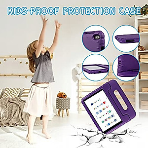 WOZIFAN Kids Tablet 8 Inch, Android 11 Tablet for Kids, Eye Protection Screen, Parental Control, Educational Game, Toddler Tablet with Quad Core 2GB + 32GB, Dual Camera, WiFi, Kid Proof Case - Purple