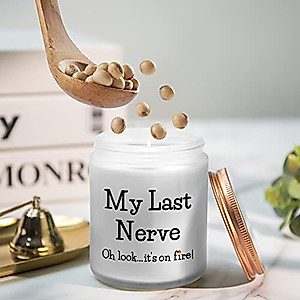 Birthday Gifts for Women - Funny Mother's Day Christmas Valentines Day Gifts for Best Friend Women Mom Her BFF Girlfriend Sister Coworker My Last Nerve Lavender Candle