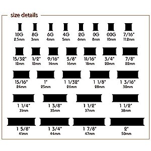 MoDTanOiz - Flesh tunnels 3/4 inch 20mm ear gauges plug tunnels gauge for ears silicone double flare screw on piercing 3/4 20mm