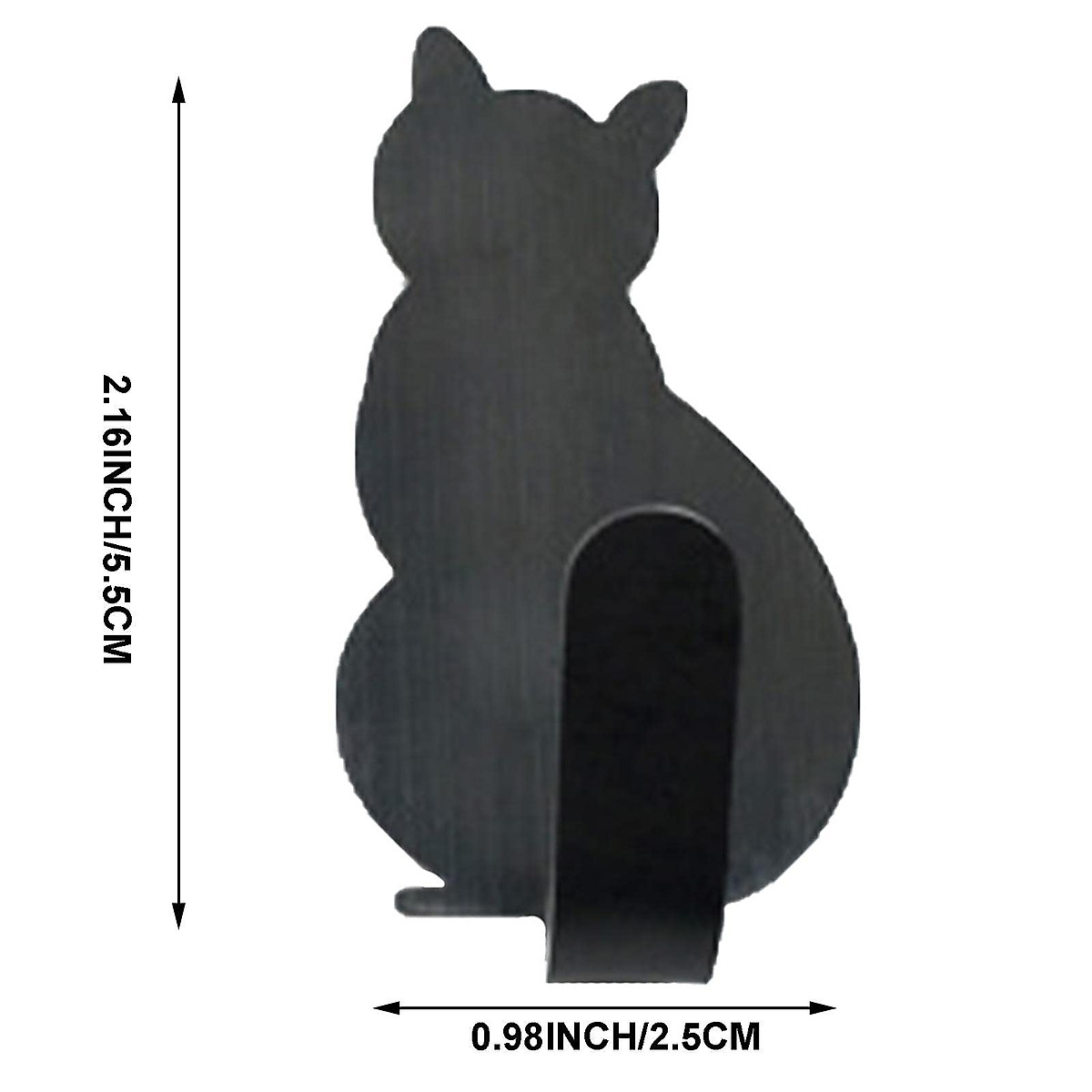 6Pcs Coat Hooks Cute Cat Shape Adhesive Hooks Wall Hooks Creative Wall Decorations Hanger Holder Stainless Steel for Hanging Coats Hat Towel Key Scarf Bags