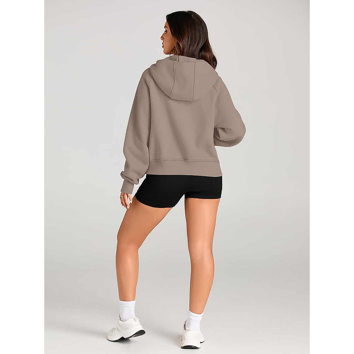 AUTOMET Hoodies Sweatshirts for Women Quarter Half Zip Up Pullover Sweaters Cropped Trendy Fall Outfits Winter Clothes Fashion 2024